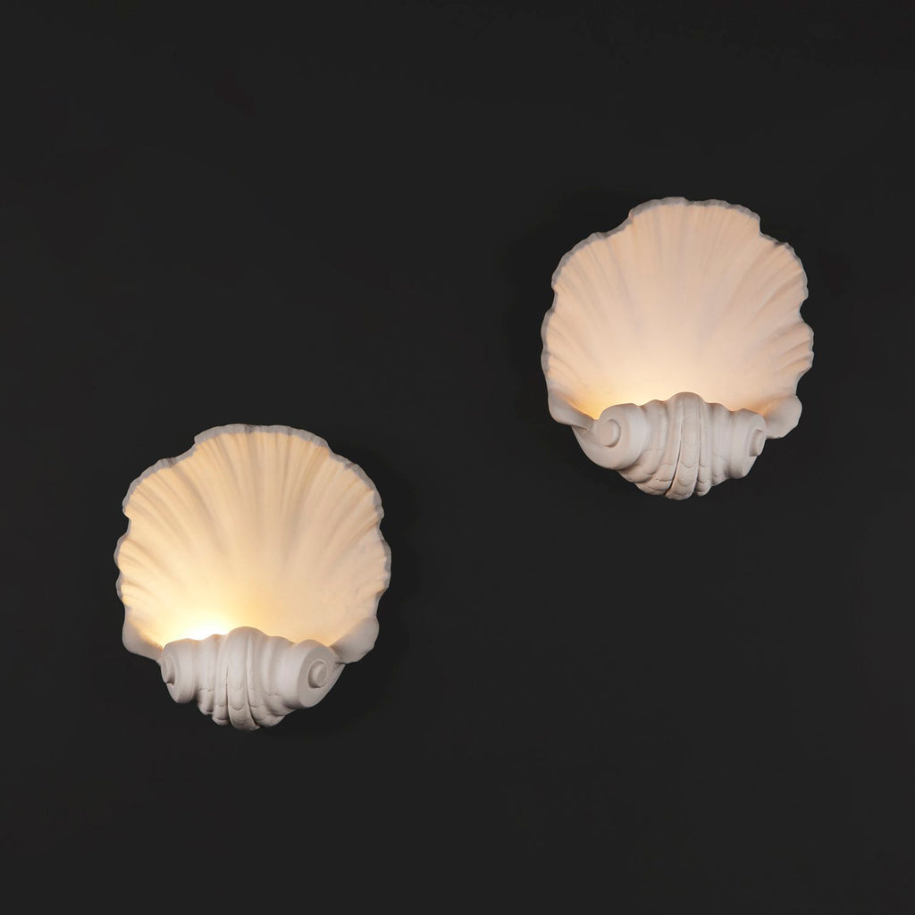 Scallop Shell Plaster Wall Lights – The Merchant's Table